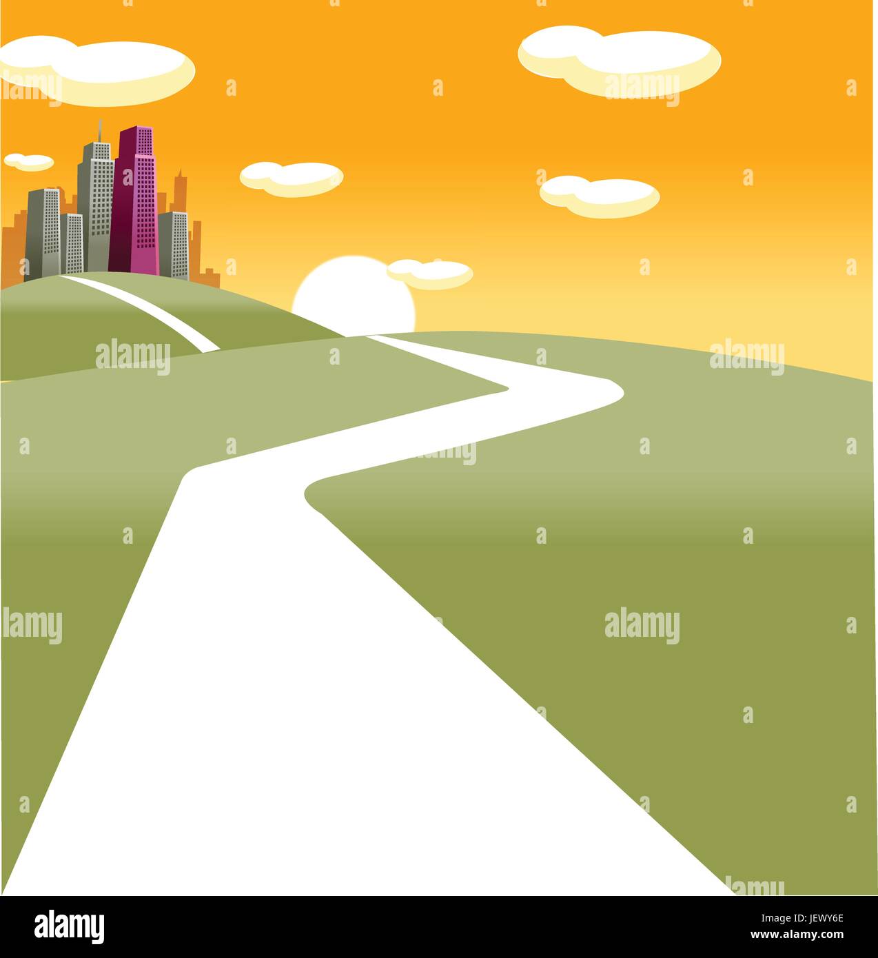 Dusk colour image Stock Vector Images - Alamy