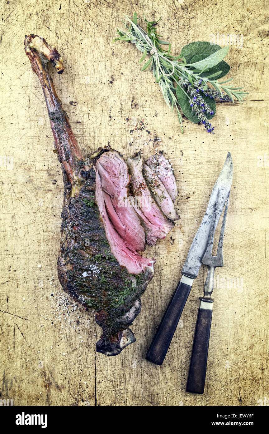 Barbecue Haunch of Venison Stock Photo - Alamy