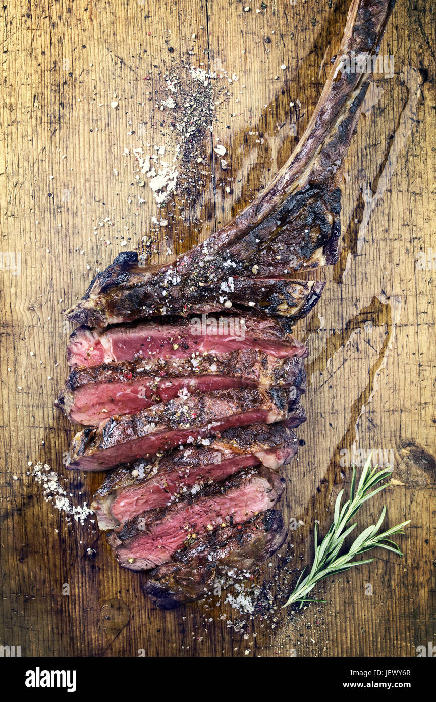 Dry Aged Barbecue Tomahawk Steak Stock Photo - Alamy