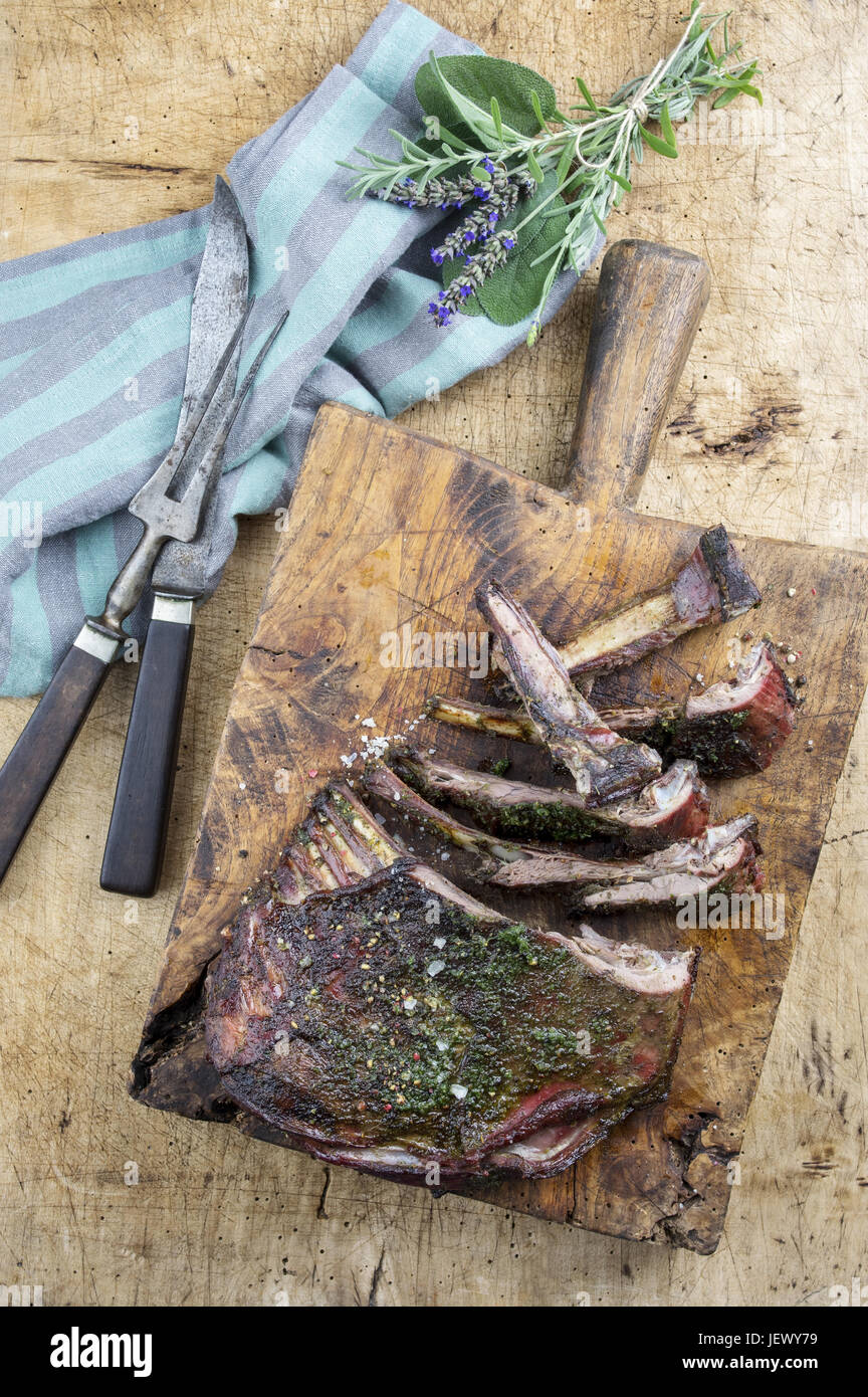 Barbecue Venison Ribs Stock Photo - Alamy