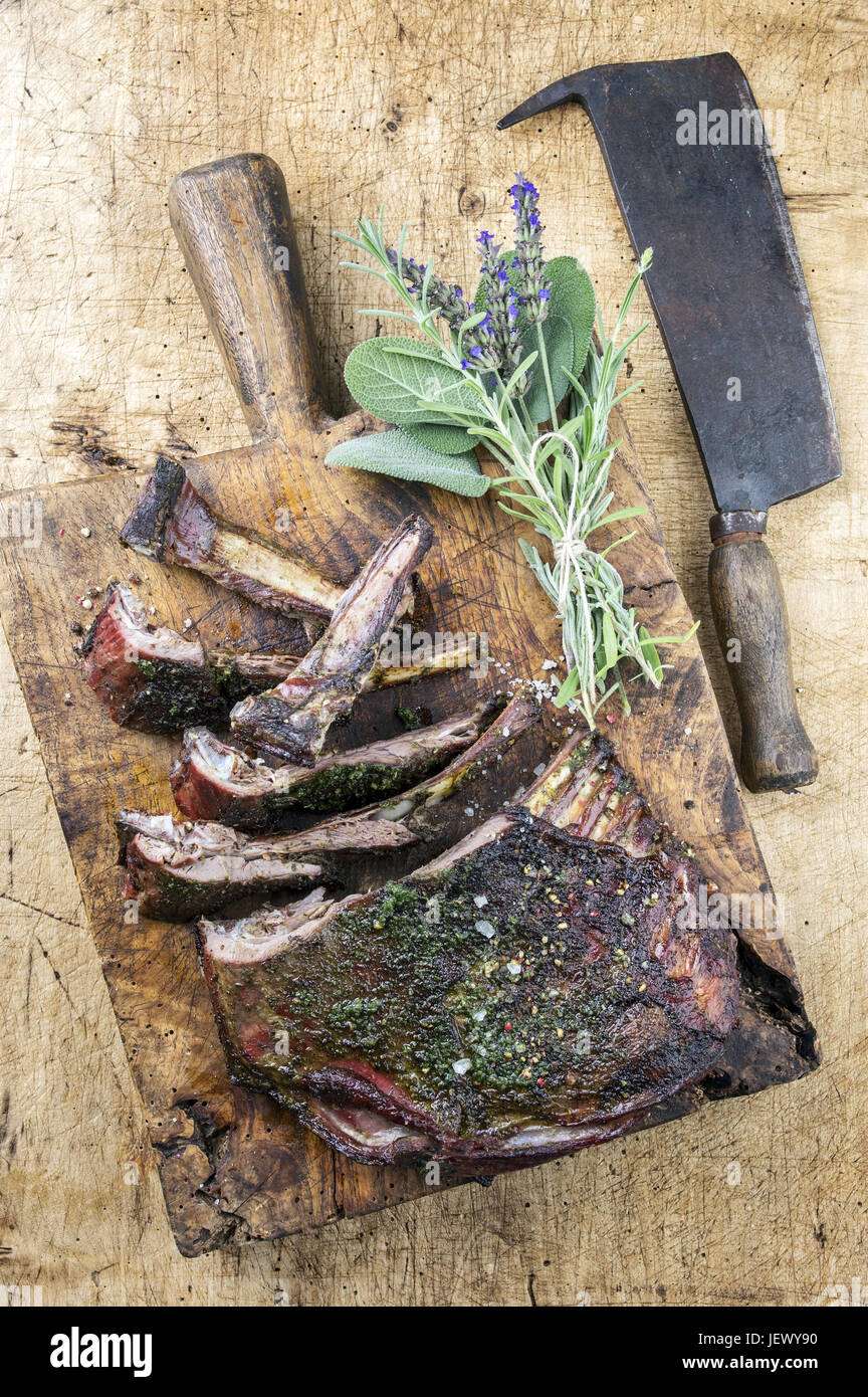 Barbecue Venison Ribs Stock Photo - Alamy