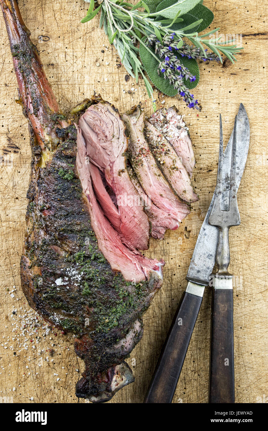 Barbecue Haunch of Venison Stock Photo - Alamy