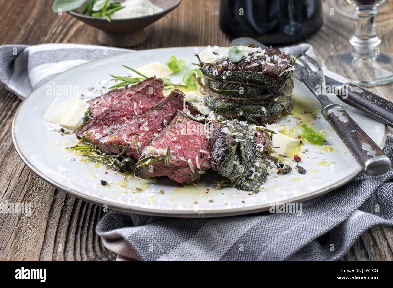 Dry Aged Barbecue Tagliata Stock Photo - Alamy