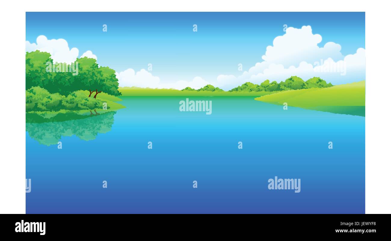 Horizontal colour color landscape image Stock Vector Images - Alamy