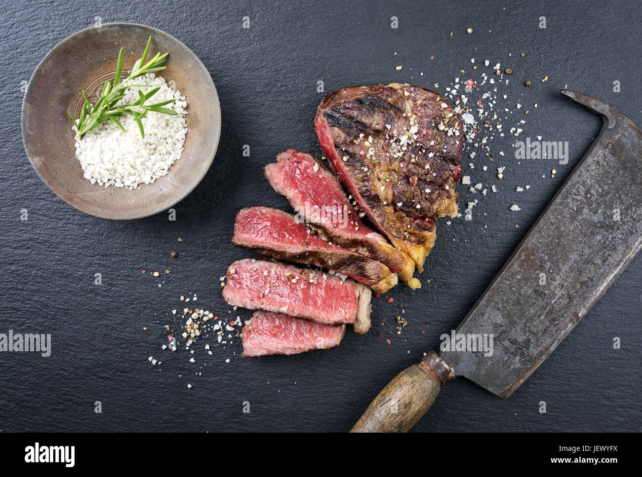 Dry Aged Barbecue Entrecote Stock Photo - Alamy