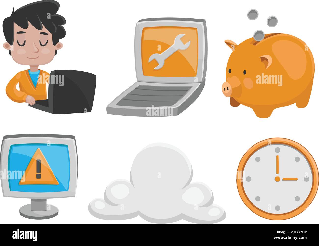 Cartoon icons hi-res stock photography and images - Alamy