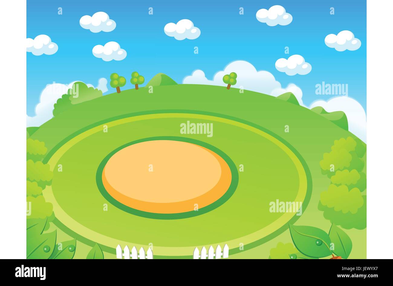 Playground in greenery Stock Vector Images - Alamy