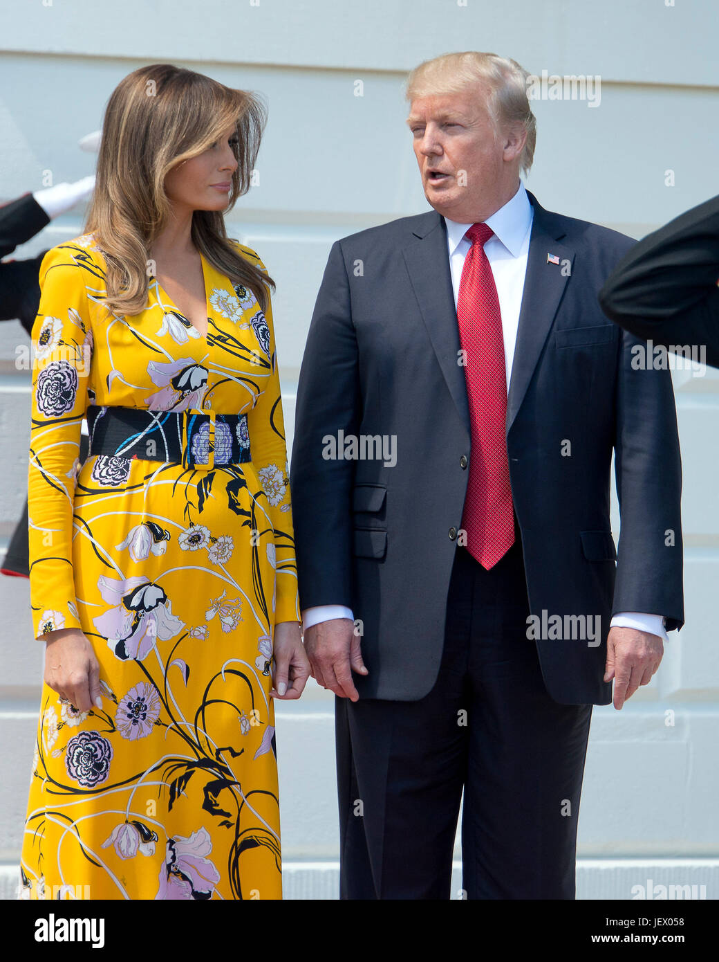 United States President Donald J. Trump and first lady Melania Trump ...