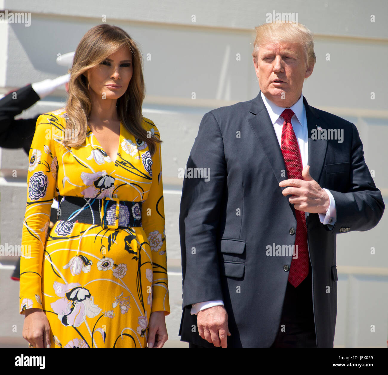 United States President Donald J. Trump and first lady Melania Trump ...