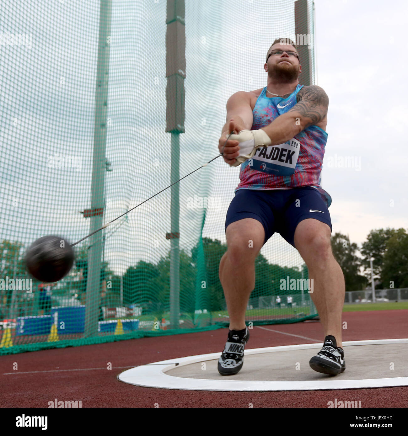 Ostrava, Czech Republic. 27th June, 2017. Pawel Fajdek of Poland won ...