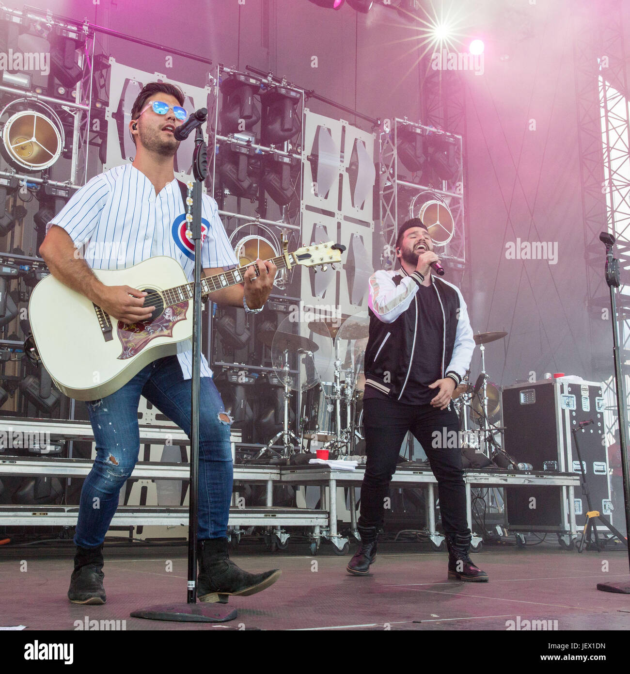 Chicago, Illinois, USA. 24th June, 2017. DAN SMYERS and SHAY MOONEY of ...