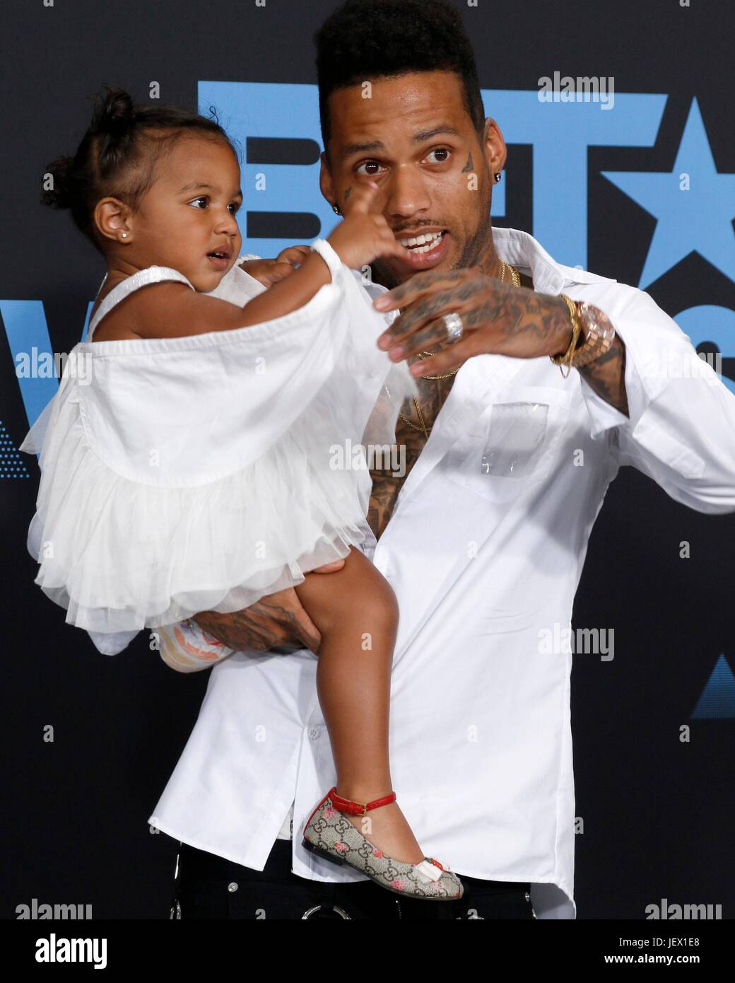 Aislin Parvaneh Collins, Kid Ink at arrivals for 2017 BET Awards - Part ...