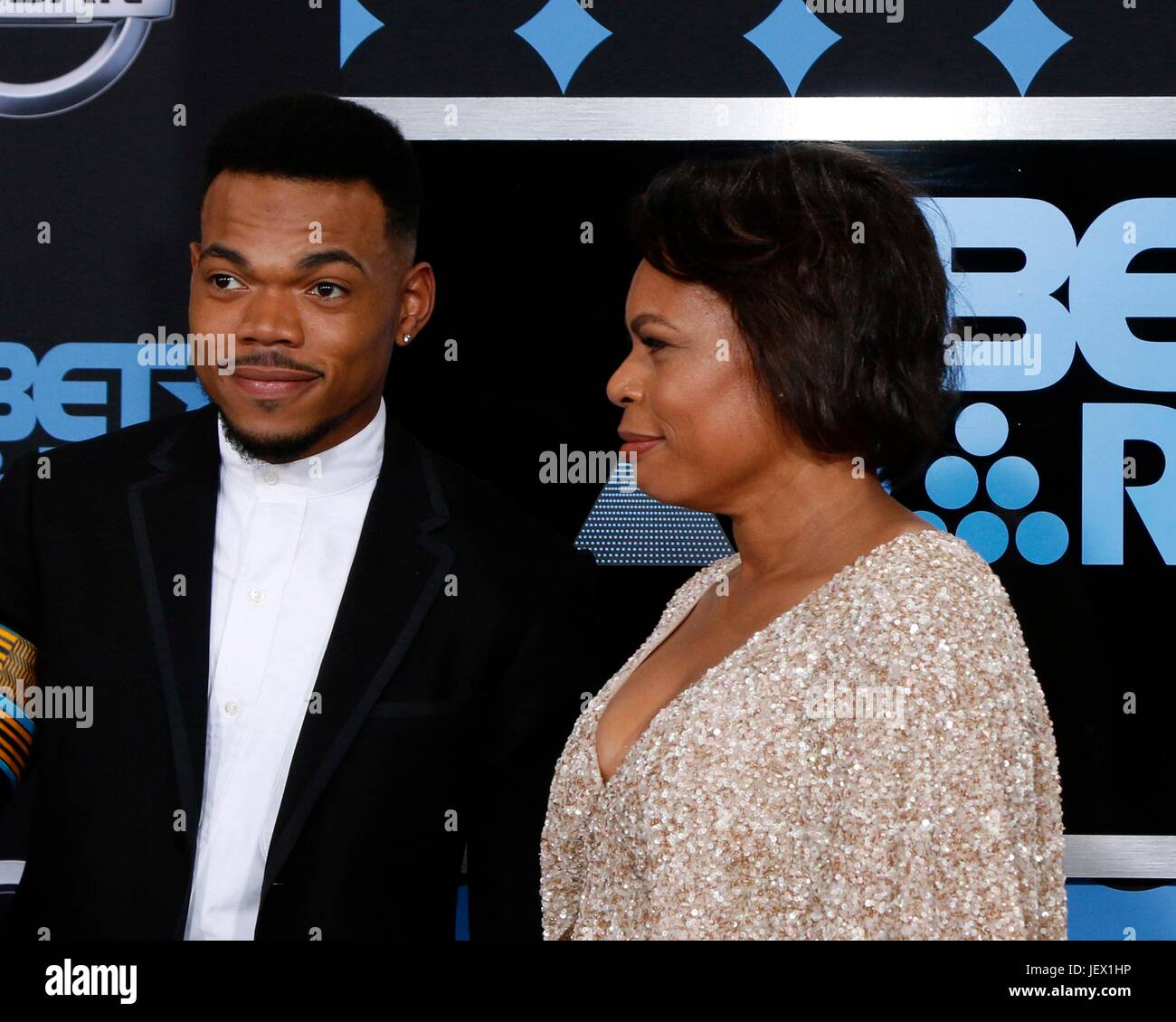 Chance the Rapper, Lisa Bennett at arrivals for 2017 BET Awards - Part ...