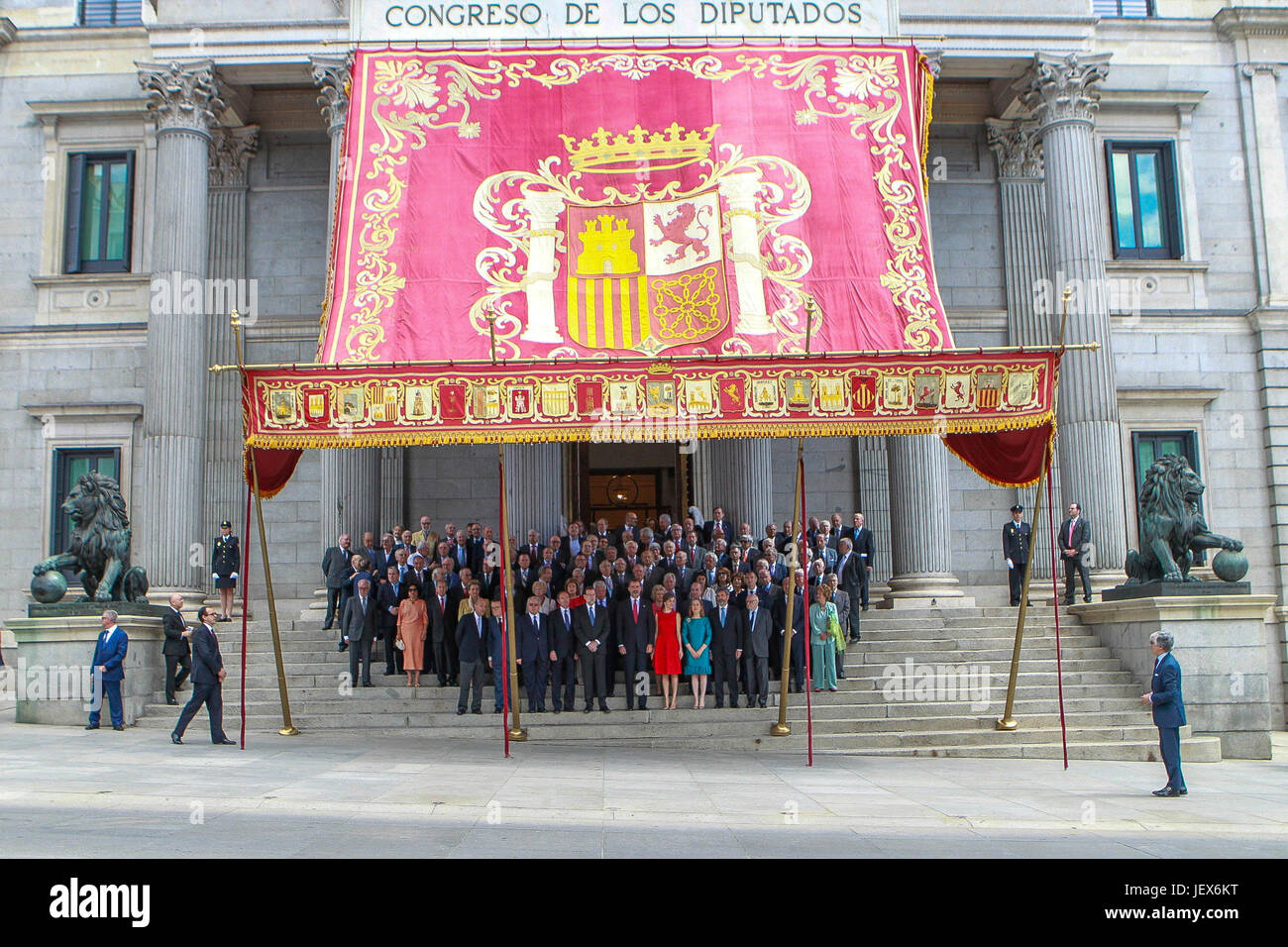 Madrid, Spain. 28th June, 2017. Spanish Kings Felipe VI and Letizia ...