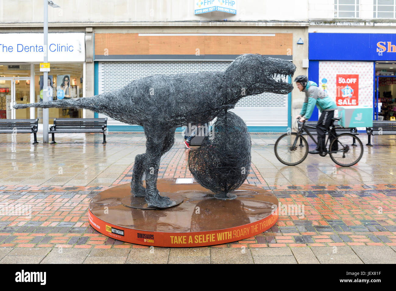 Nottingham, UK:28th June 2017: Torrential rain in Nottingham city ...