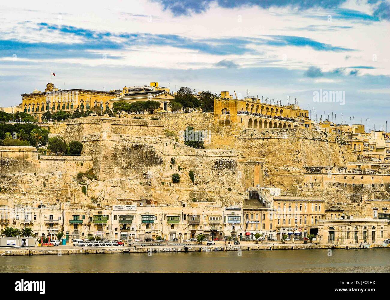 September 27, 2004 - Valletta, Malta - The waterfront of the historic ...