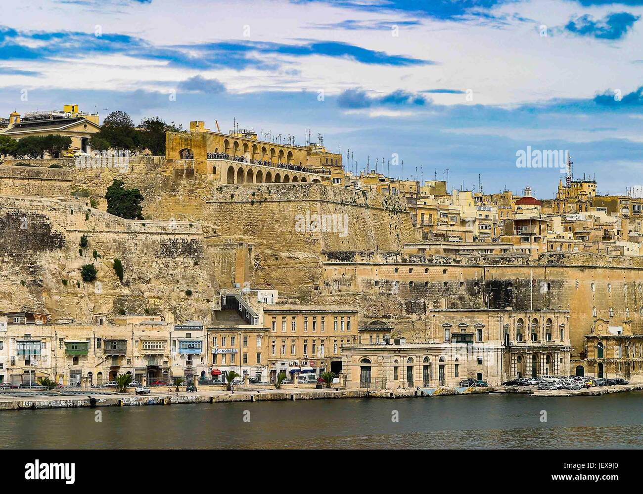 September 27, 2004 - Valletta, Malta - The waterfront of the historic ...