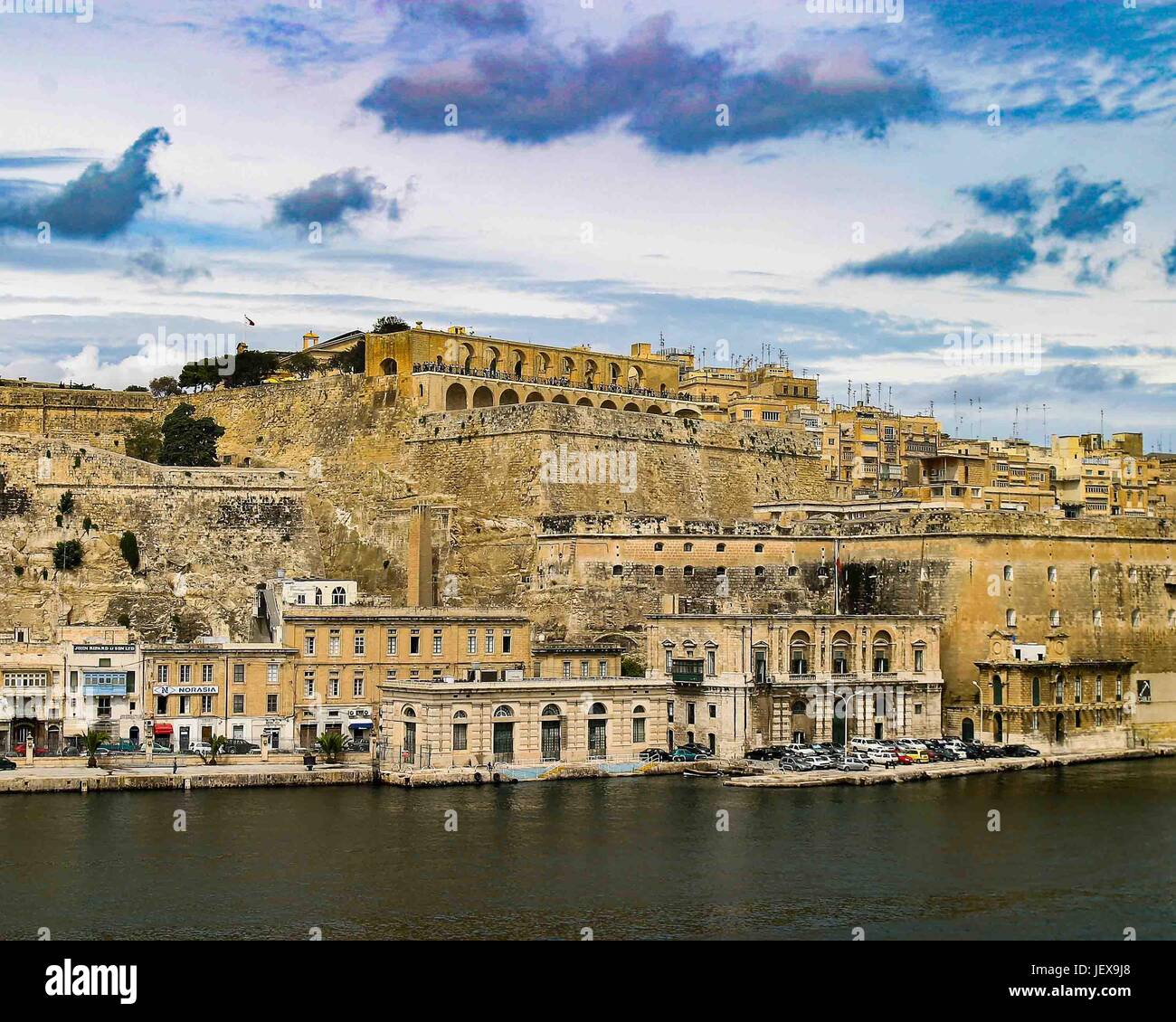 September 27, 2004 - Valletta, Malta - The waterfront of the historic ...