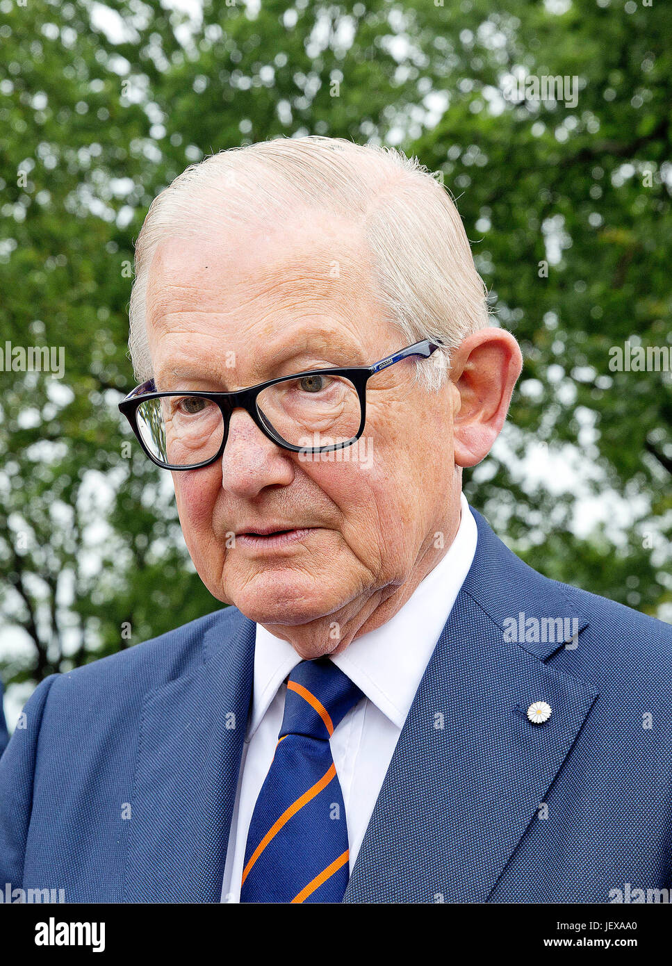 Prof.mr. Pieter van Vollenhoven at the Grebbelinie Visitors Center in ...