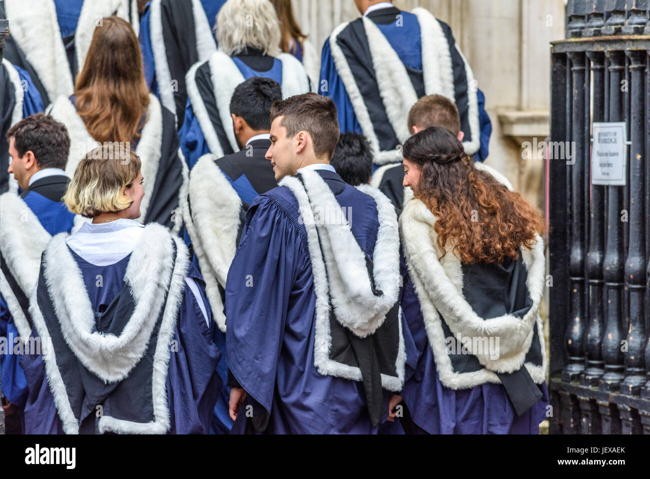 Trinity college cambridge university graduation hi-res stock ...