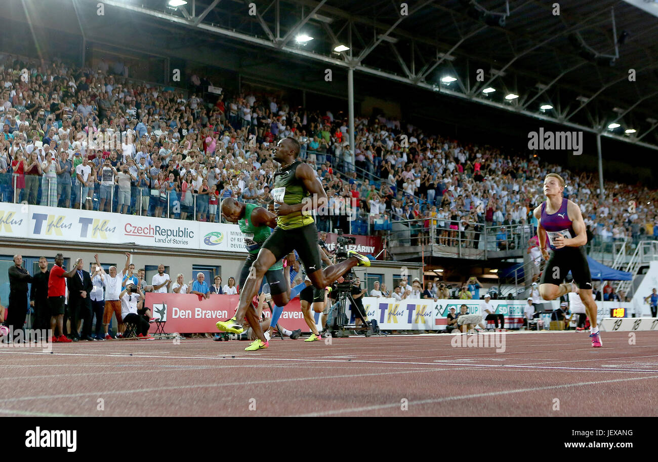 Ostrava, Czech Republic. 28th June, 2017. Jamaican sprinter Usain Bolt ...