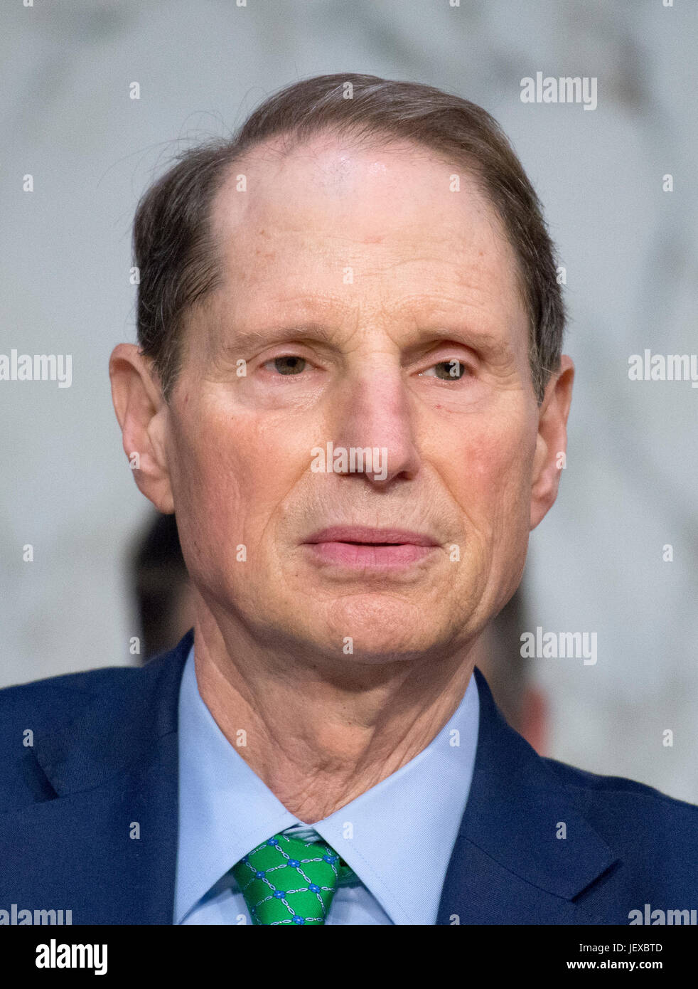 United States Senator Ron Wyden (Democrat of Oregon) listens to ...
