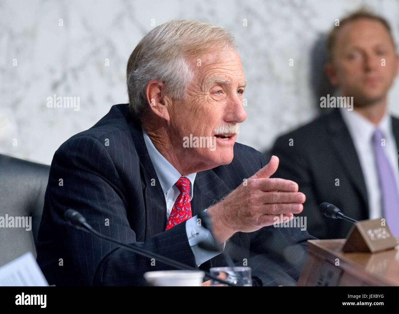 United States Senator Angus King (Independent of Maine) questions ...