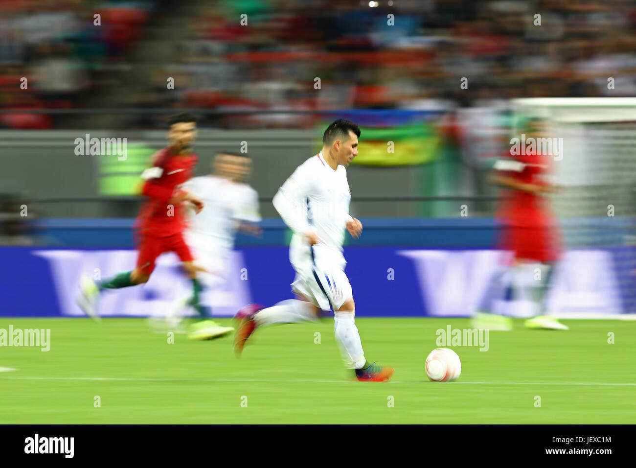Kazan, Russia. 28th June, 2017. PORTUGAL VS CHILE - Gary Medel of Chile ...