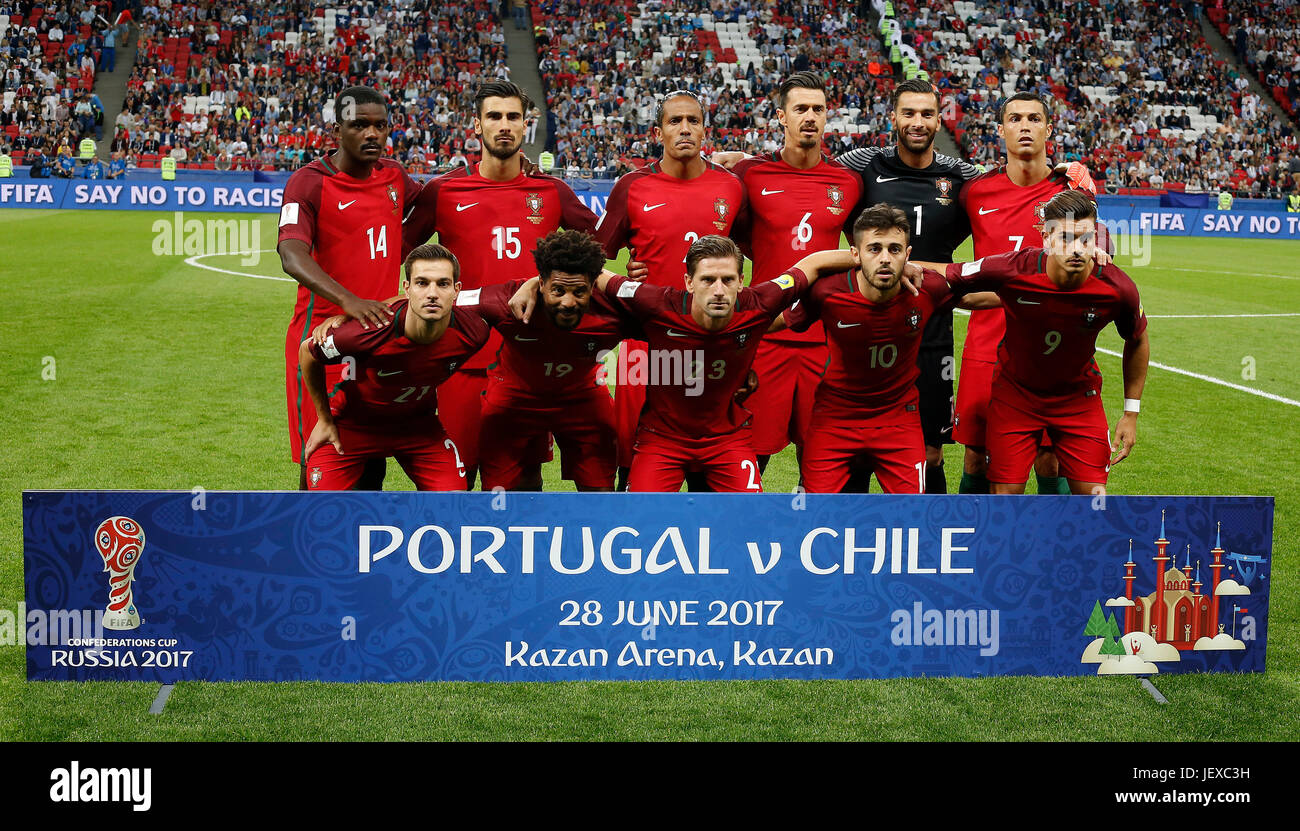 Kazan, Russia. 28th June, 2017. PORTUGAL VS CHILE - Team of Portugal ...