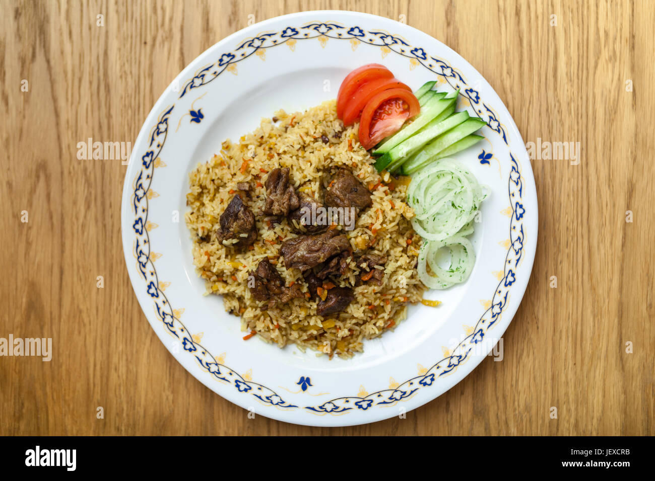 Uzbek pilaf with beef Stock Photo - Alamy
