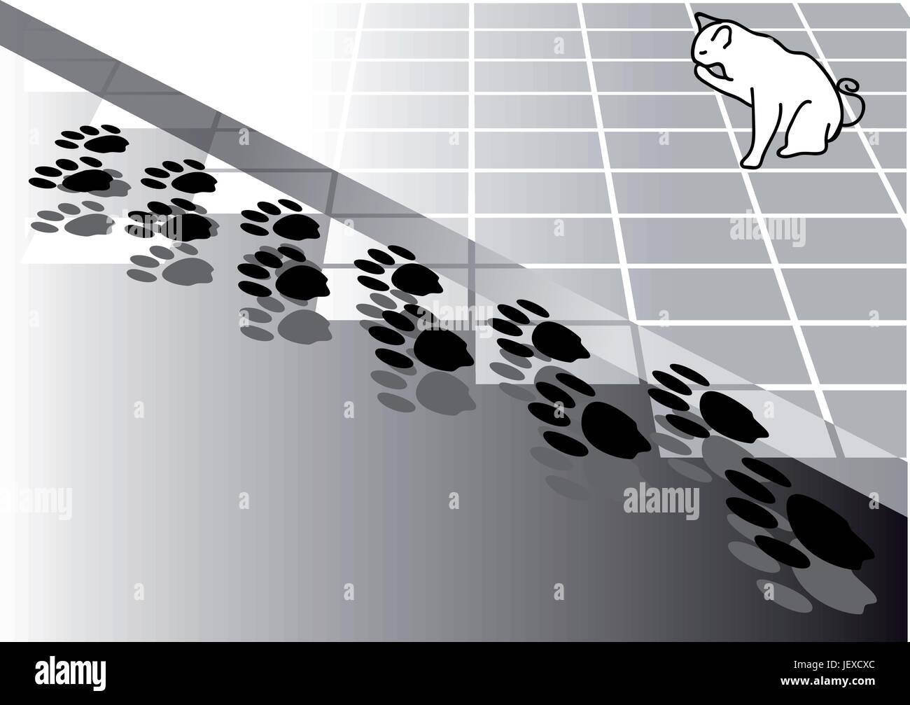 animal, mammal, painting, pets, steps, step, foot, print, silhouette ...