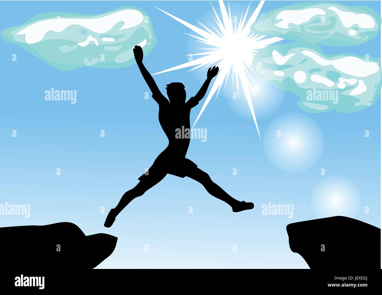 Skipping rock Stock Vector Images - Alamy