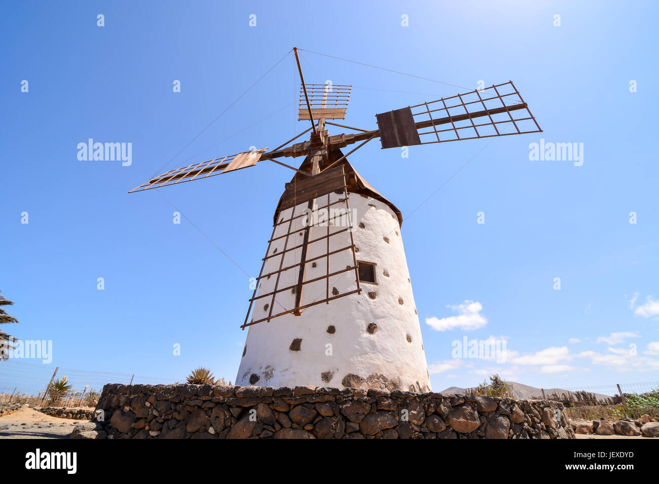 Classic Vintage Windmill Building Stock Photo - Alamy