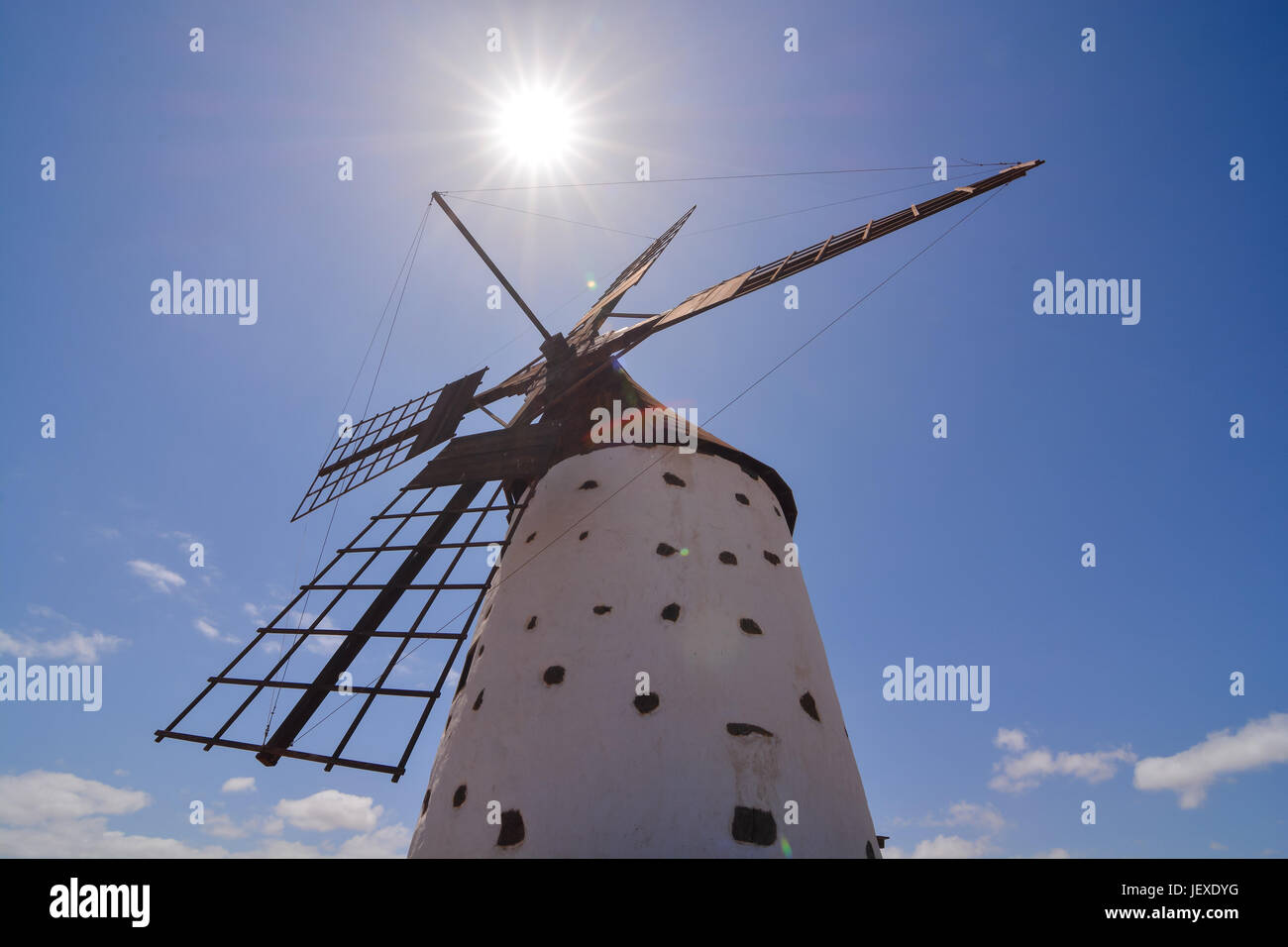 Classic Vintage Windmill Building Stock Photo - Alamy
