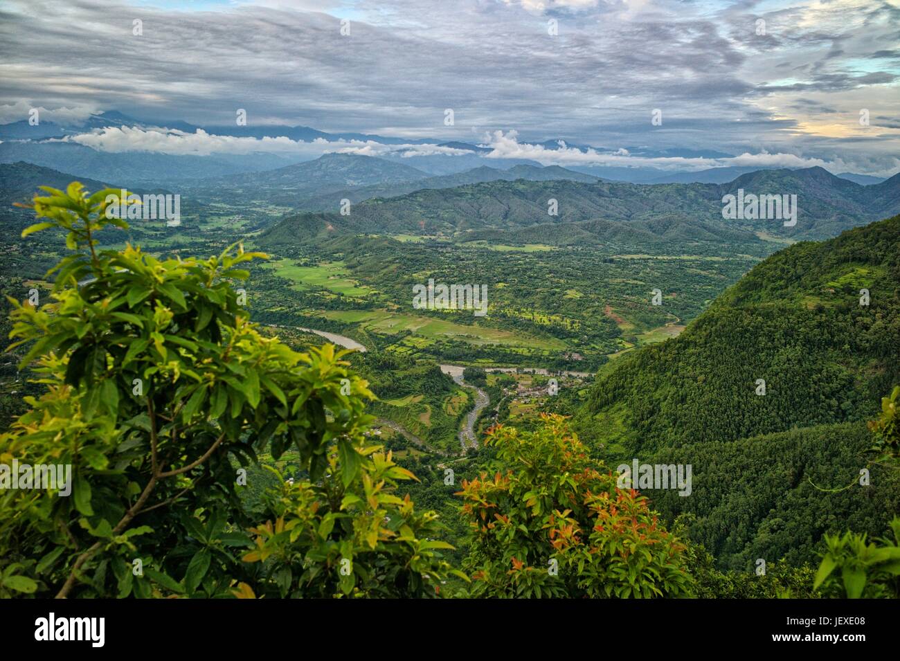 The Marsyangdi River Valley Stock Photo - Alamy