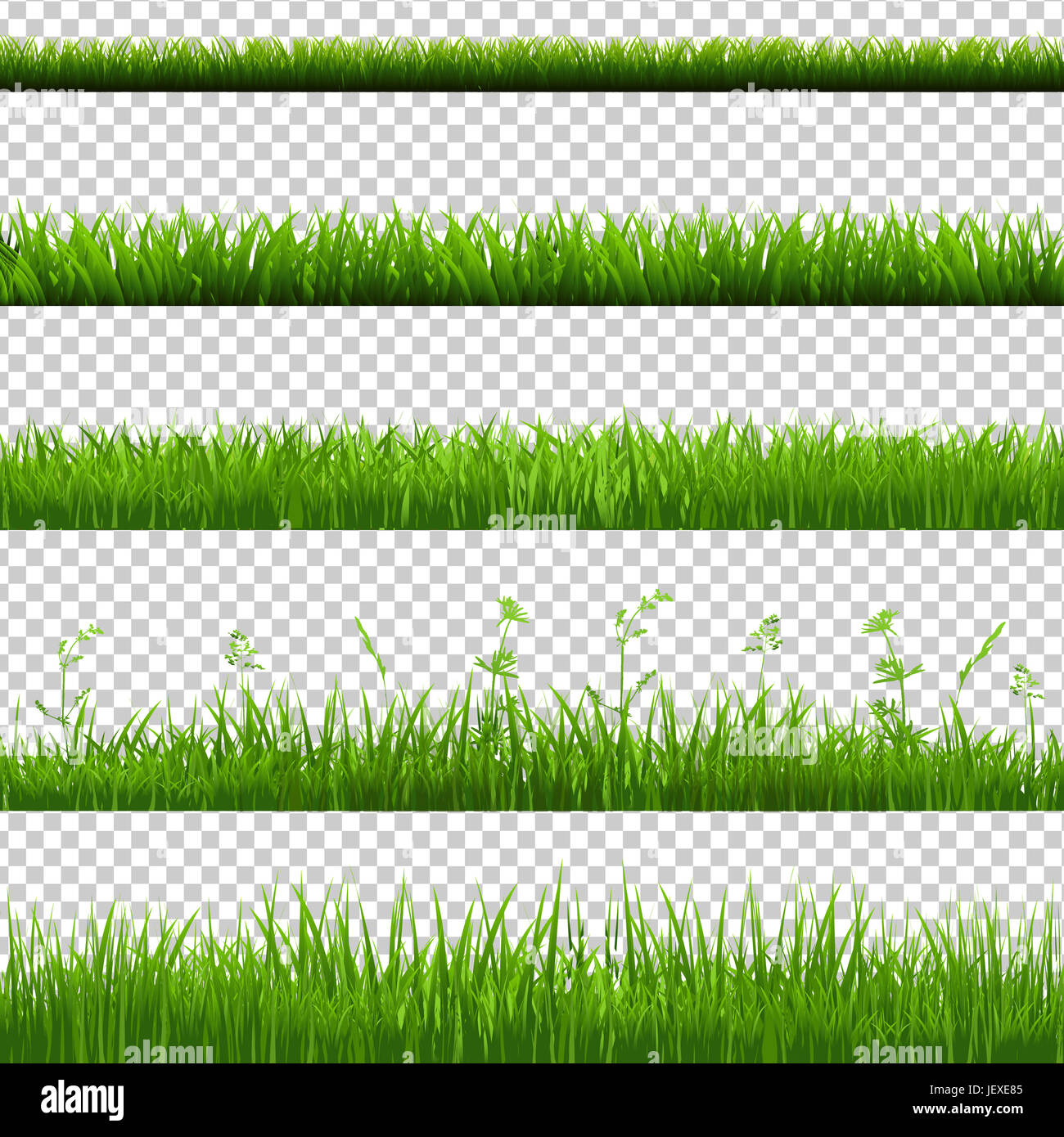 Green Grass Borders Big Set Stock Photo - Alamy