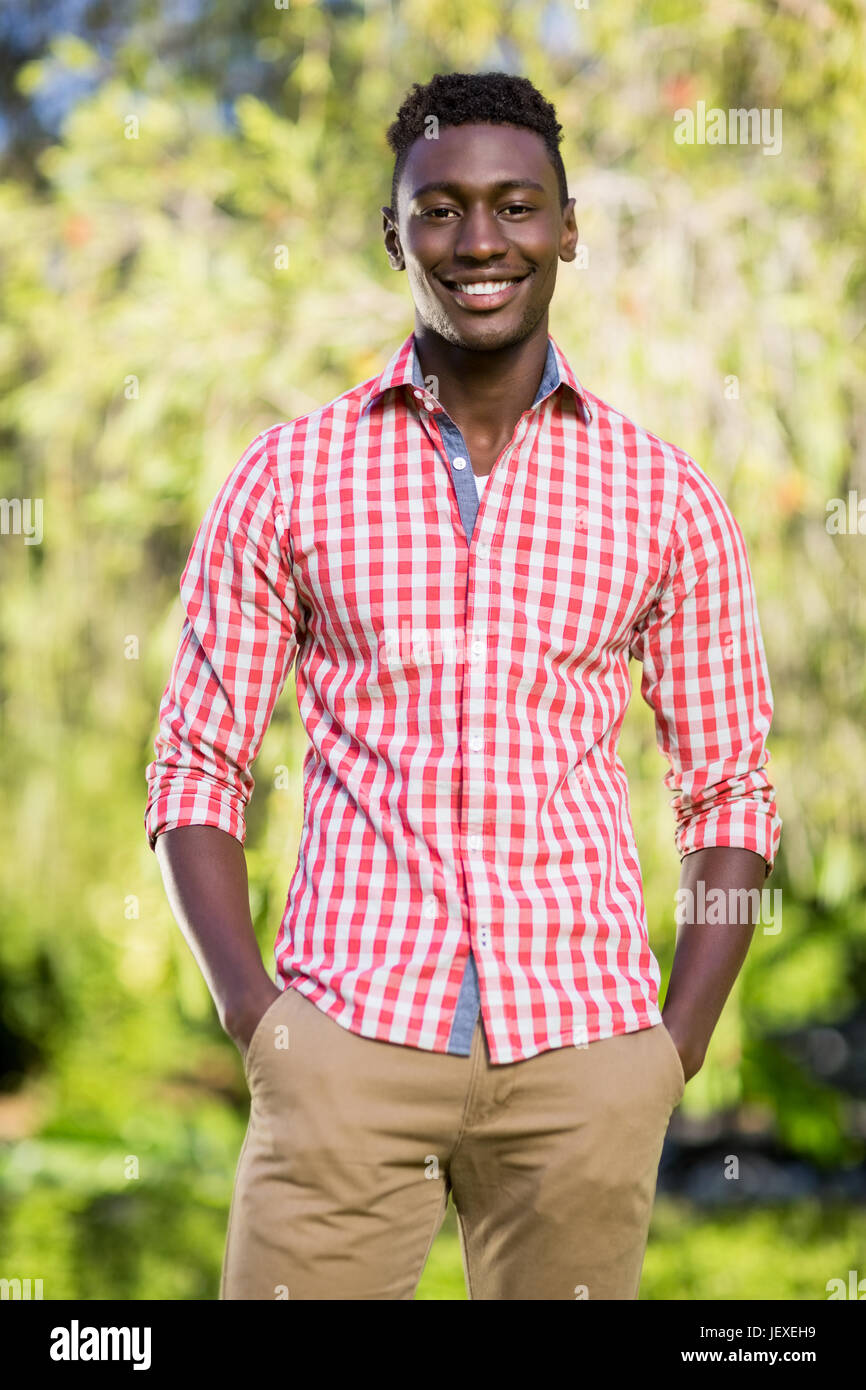 Happy man posing Stock Photo - Alamy
