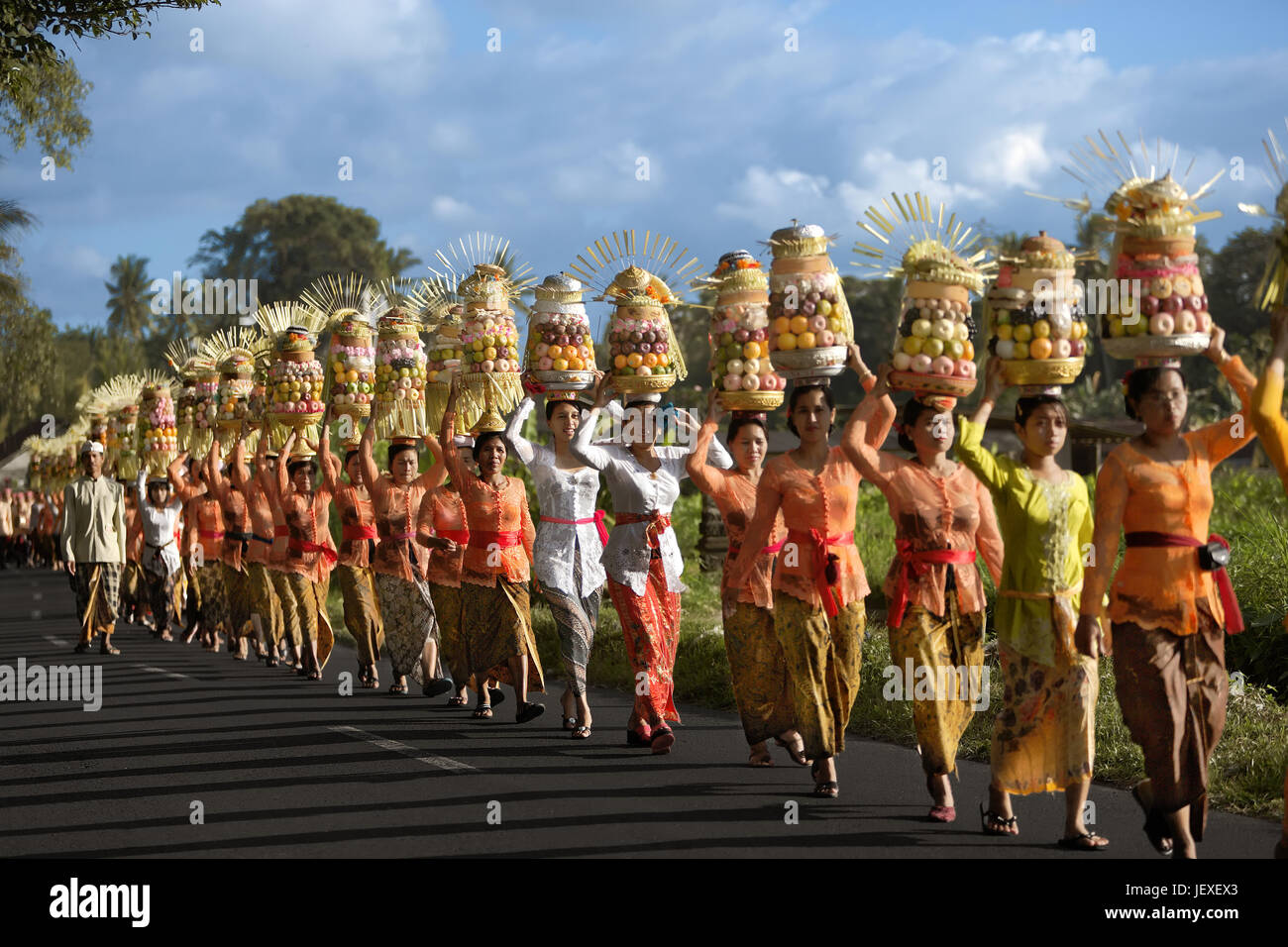 Walk Bringing Offerings Stock Photo - Alamy