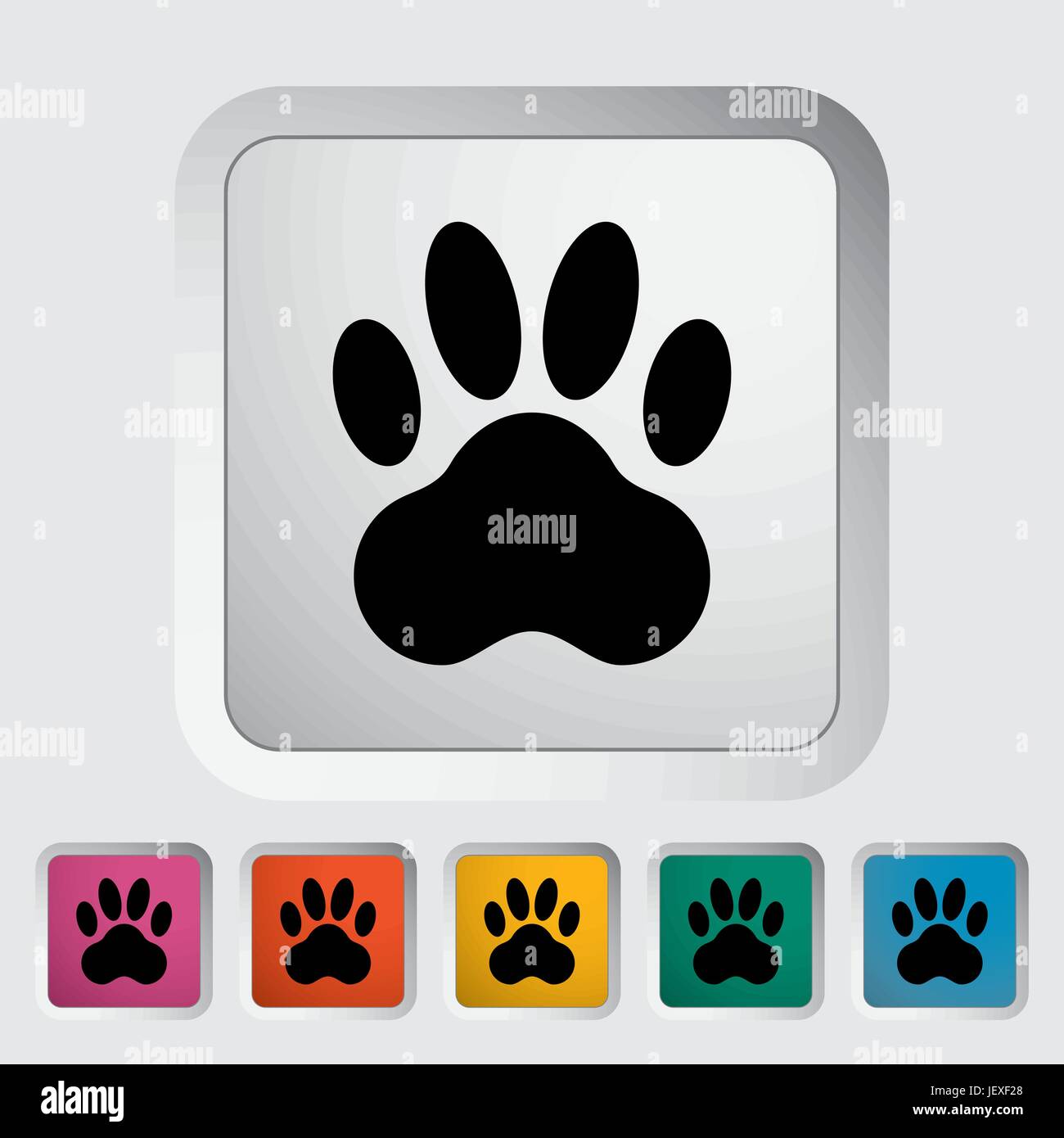 Paw icon. Flat vector related icon for web and mobile applications. It ...