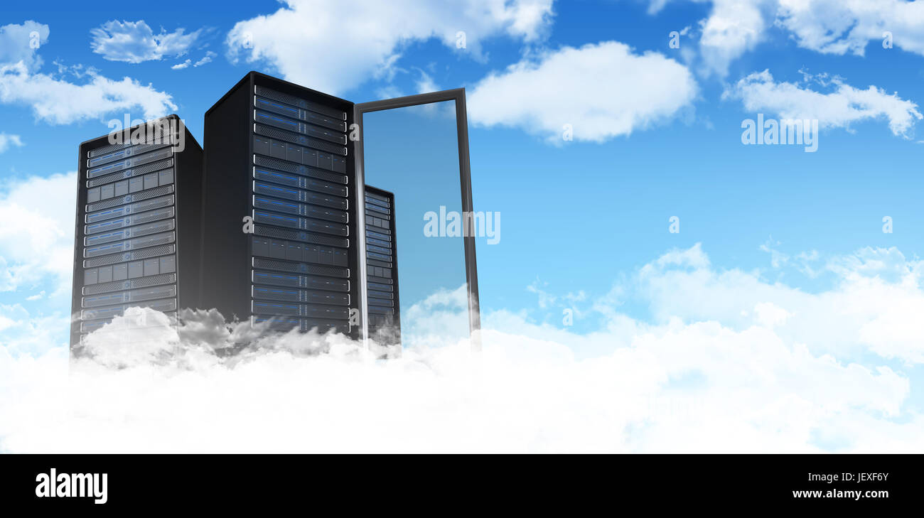 Composite image of server tower Stock Photo - Alamy