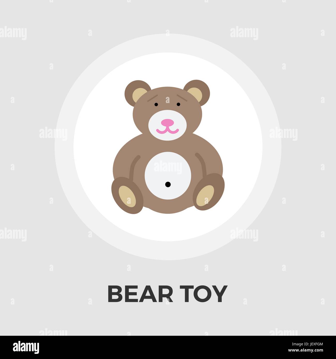 Bear Toy Icon Vector. Flat icon isolated on the white background ...