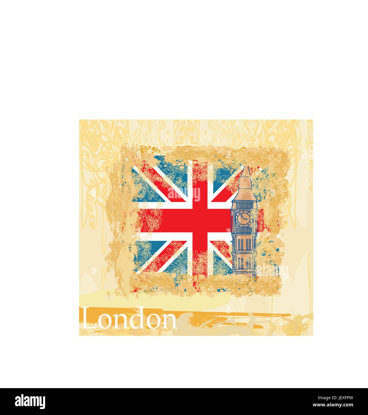Old photo london big ben Stock Vector Images - Alamy