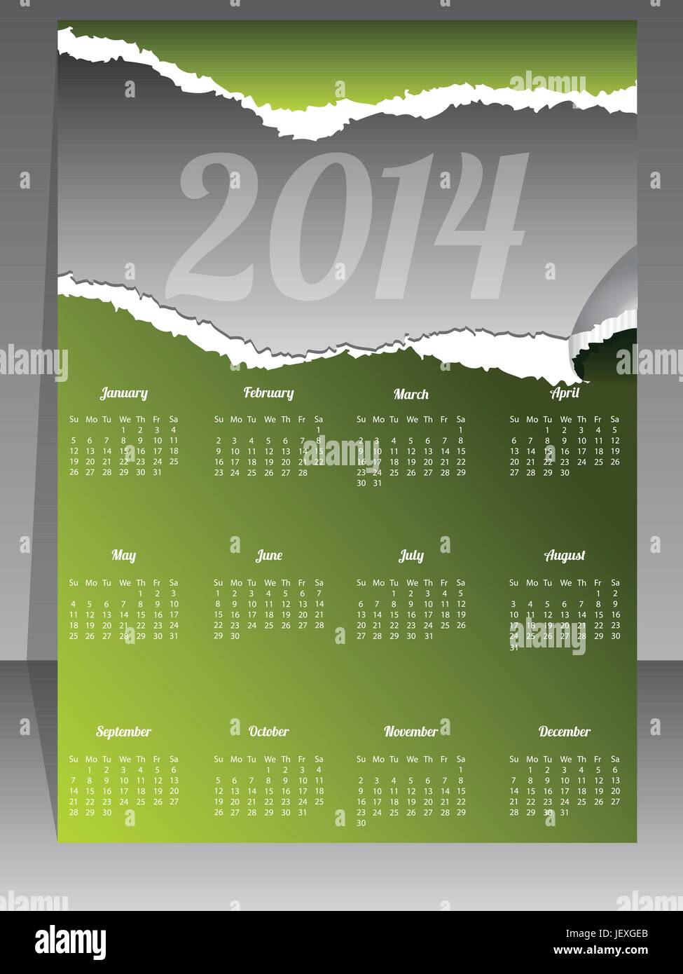 Calendar 2014 Stock Vector Images - Alamy