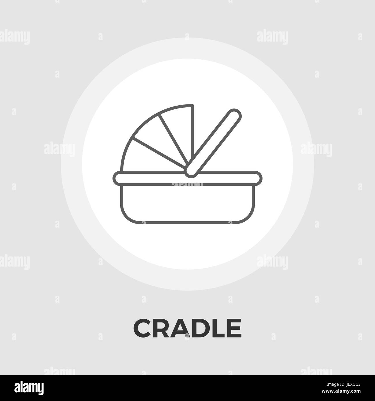 Cradle icon vector. Flat icon isolated on the white background ...