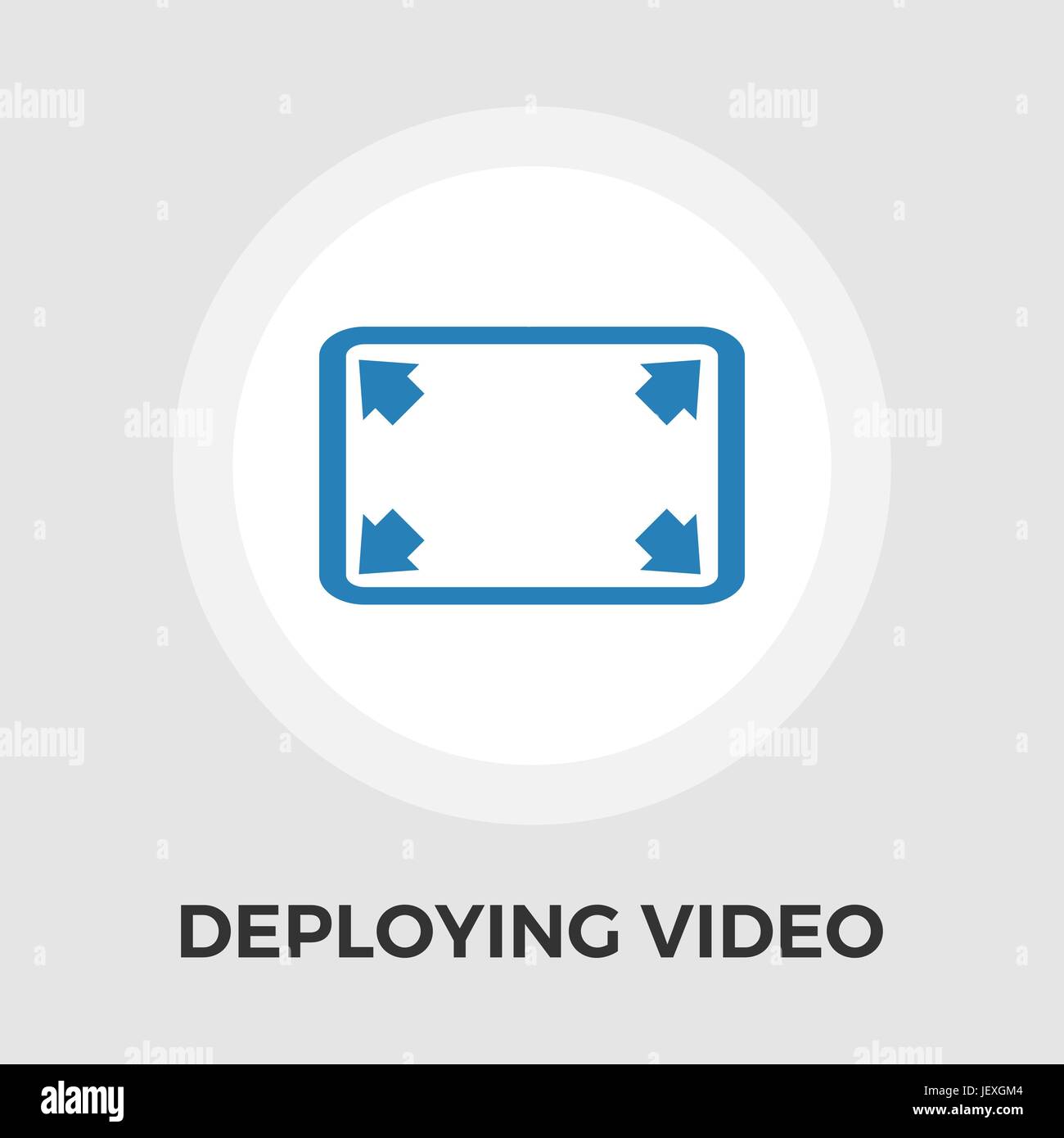 Deploying video icon vector. Flat icon isolated on the white background ...