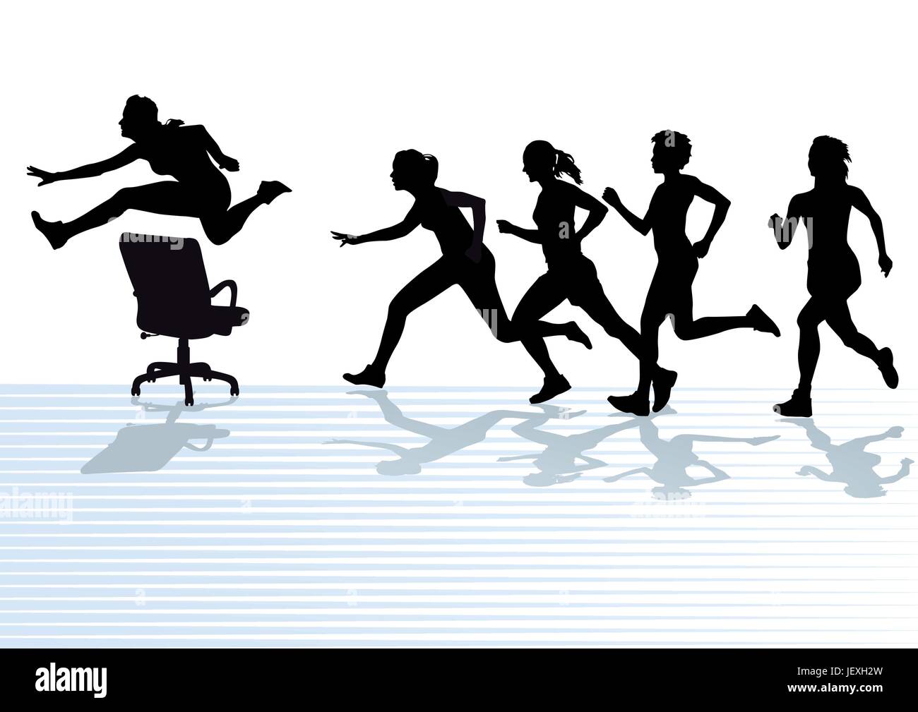 hurdles in the office Stock Vector Image & Art - Alamy
