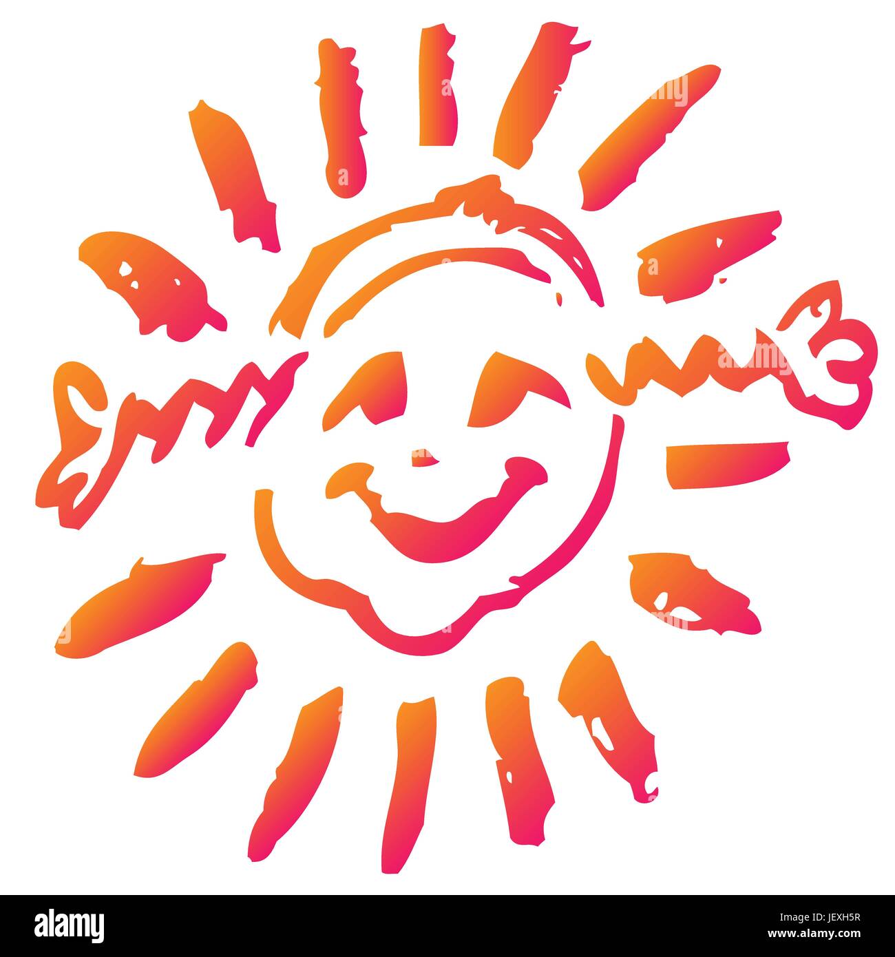 Smiling happy girl red Stock Vector Images - Alamy