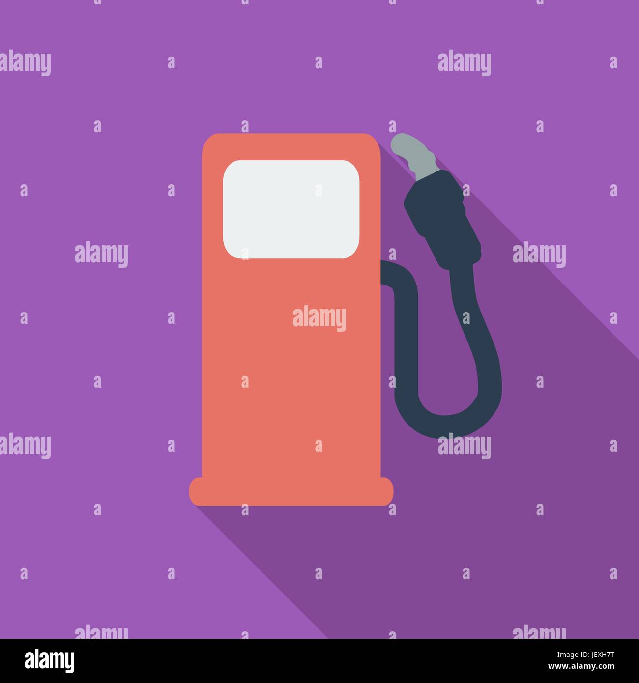 Fuel icon. Flat vector related icon with long shadow for web and mobile ...