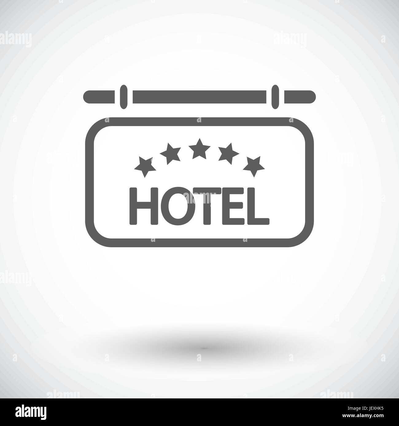 Hotel. Single flat icon on white background. Vector illustration Stock ...