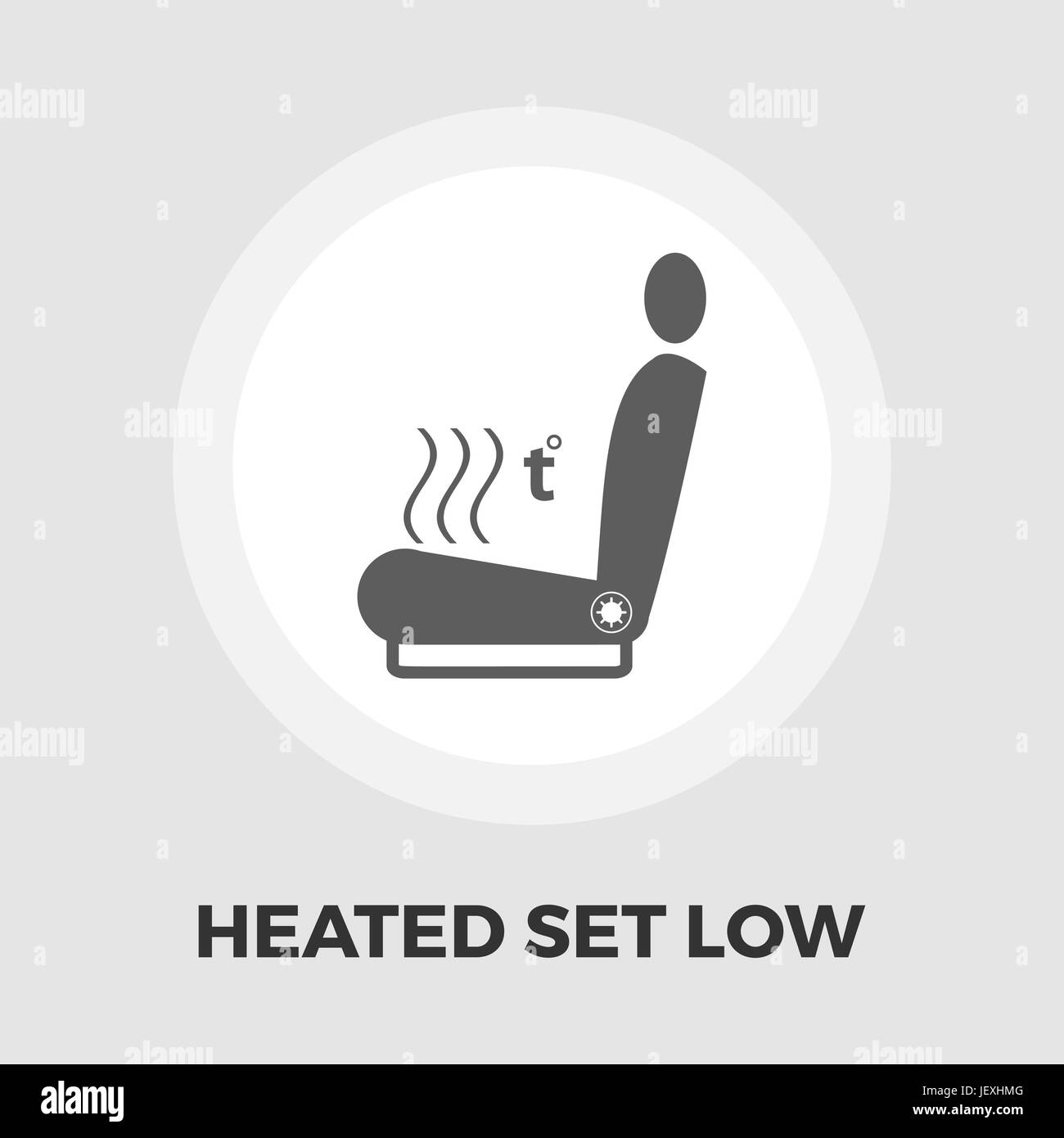 Heated seat icon vector. Flat icon isolated on the white background ...